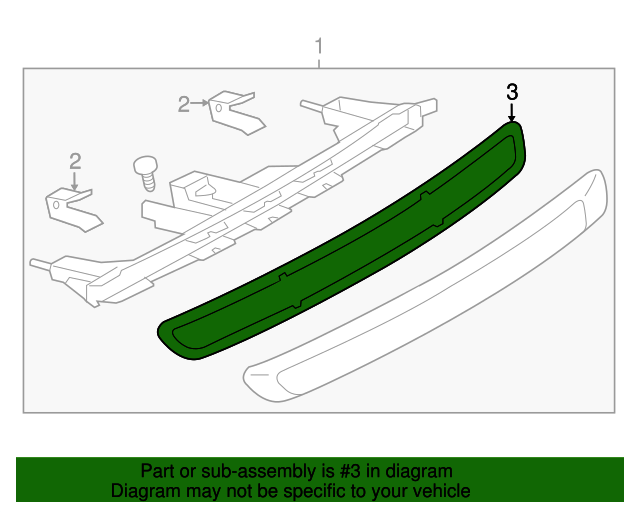 2009-2020 Nissan 370Z Center High Mount Stop Light Gasket 26593-1EA0A ...