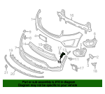 86577-C6000 - Molding Extension Support Bracket 2016-2020 Kia Sorento ...