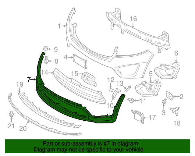 2016-2018 Kia Sorento Lower Cover 86512-C6000 | Genuine Kia Parts ...