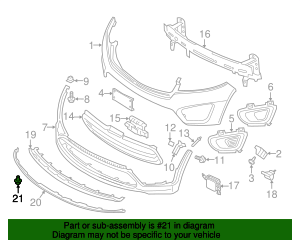 2015-2018 Kia Fender Liner Retainer Clip 14206-08250B | Kia Parts Online
