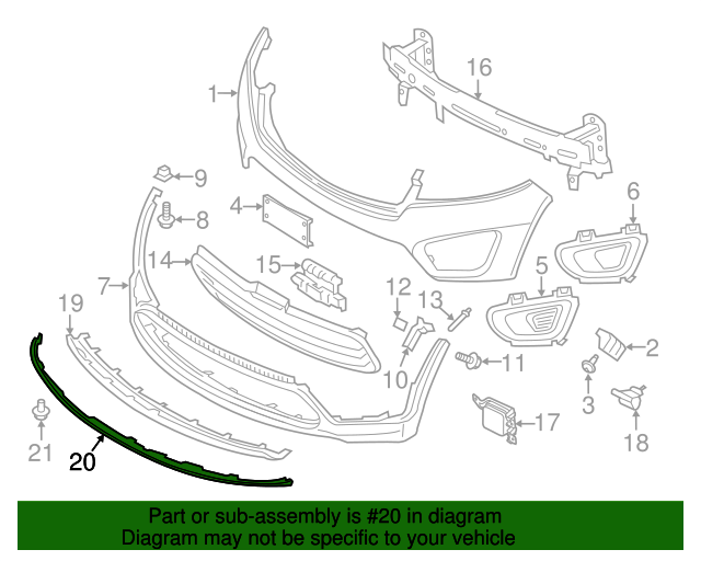 2016-2018 Kia Sorento Valance 86567-C6000 | OEM Parts Online
