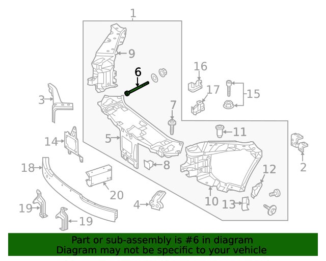 2014-2021 Mercedes-Benz Upper Tie Bar Retainer 222-880-02-64 | MB OEM Parts
