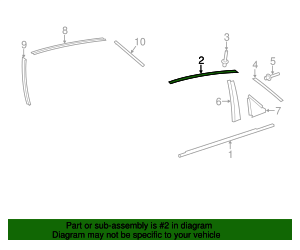 75763-07020 - Upper Molding - 2013-2018 Toyota Avalon | OEM Genuine ...
