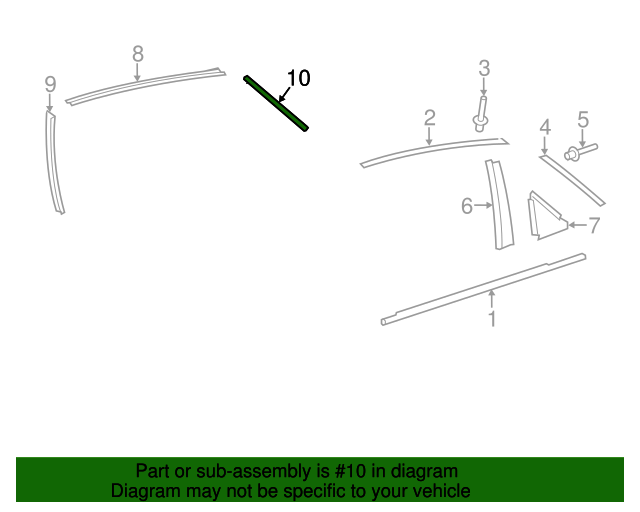 2013-2018 Toyota Avalon Black Out Tape 75923-07010 | Discount Parts Monster