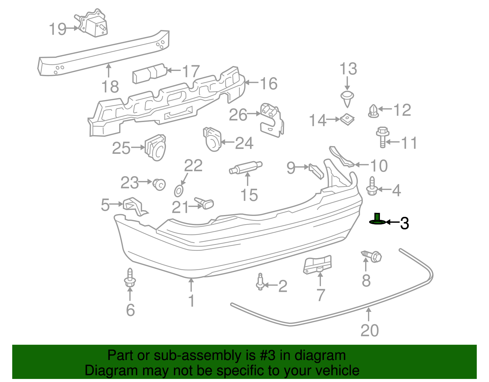90269-05065 - Bumper Cover Rivet 2004-2006 Lexus LS430 | Longo Lexus Parts