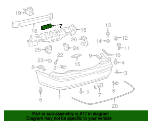 2004-2006 Lexus LS430 Energy Absorber Reinforcement 52187-50020 | OEM ...
