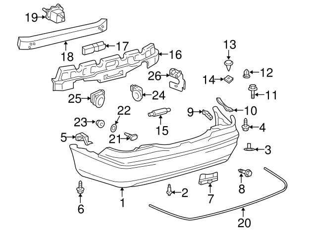 90269-05065 - Bumper Cover Rivet 2004-2006 Lexus LS430 | Longo Lexus Parts