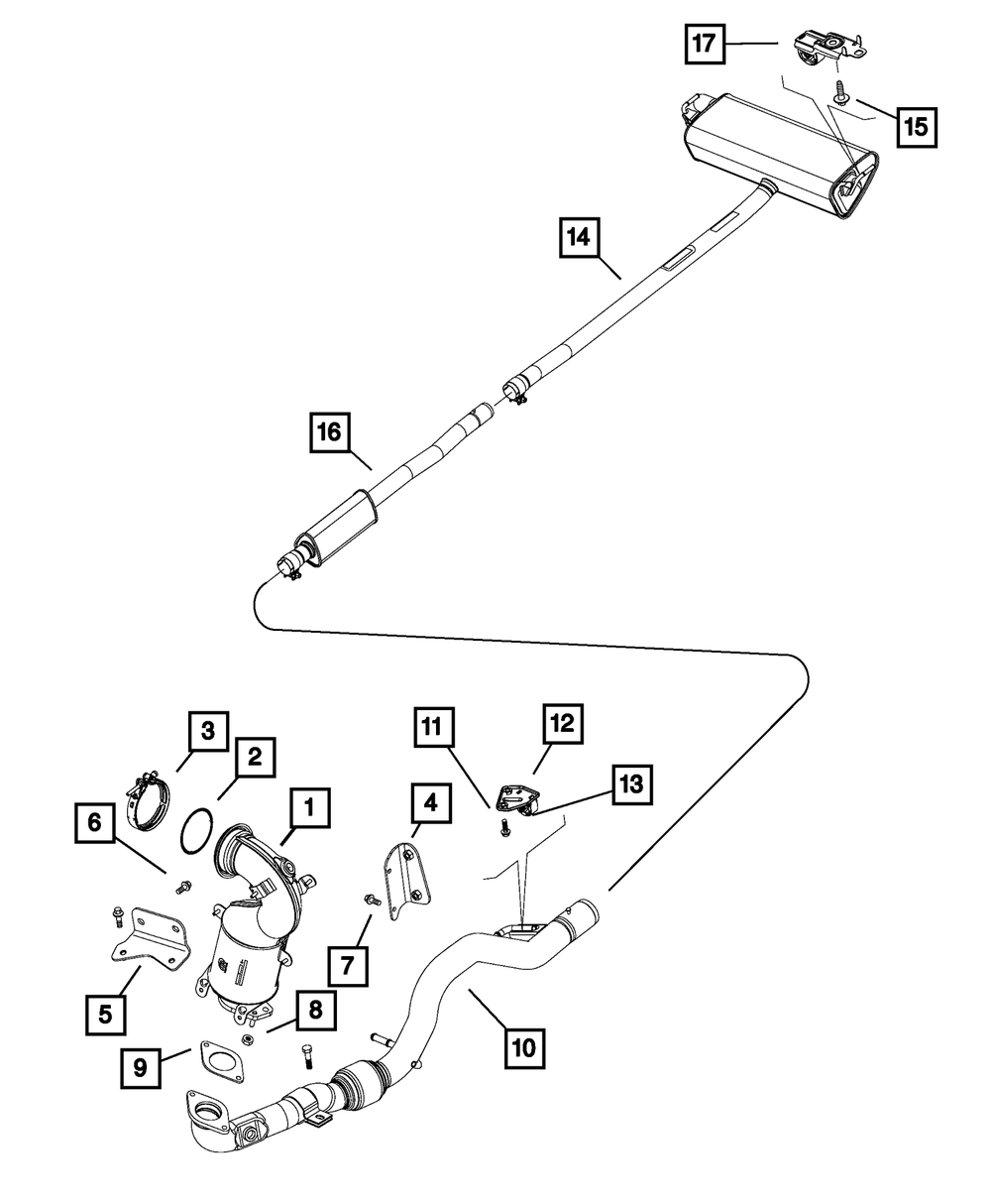 68254635AA - Exhaust Resonator And Pipe 2015-2018 Mopar | AutoNation Parts