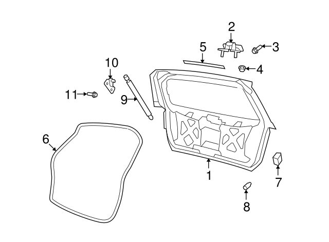 2012-2020 Dodge Journey Lift Cylinder 68101213AA | Mopar Parts Canada