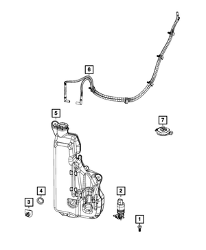 2022-2023 Jeep Windshield Washer Reservoir 68548931AA | Mopar eStore