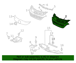 2019-2020 Honda HR-V Base, Front Grille 71121-T7W-A51 | Cheaper Honda Parts
