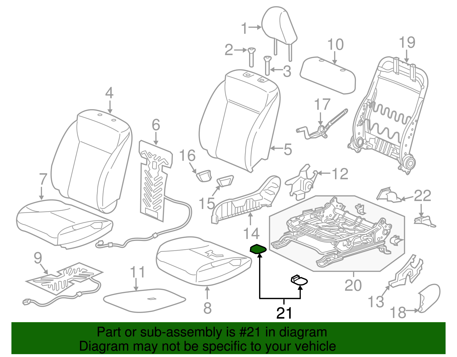 81104-T7A-J01ZA - 2016-2022 Honda HR-V - Cover R Front Seat Foot (Inner ...