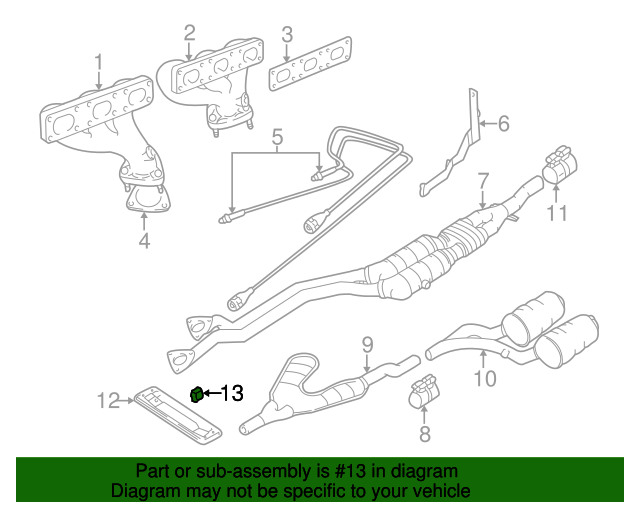 Genuine BMW 18-21-1-723-915 | Exhaust System Hanger | FREE Shipping on ...