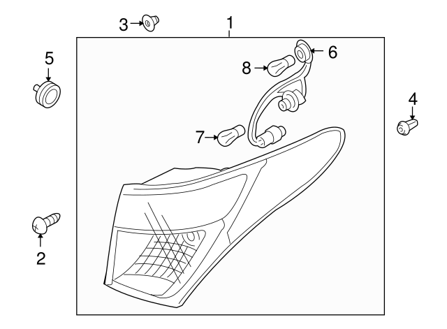 92480-3J000 - Tail Light Socket 2007-2012 Hyundai Veracruz ...
