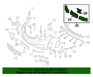 212-885-14-37 - Energy Absorber 2010-2013 Mercedes-Benz E 63 AMG ...