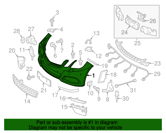 2010-2013 Mercedes-Benz E 63 AMG® Bumper Cover 212-880-32-40-9999 | MB ...