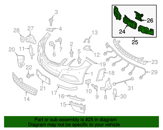 212-885-14-37 - Bumper Impact Absorber 2010-2013 Mercedes-Benz E 63 AMG ...