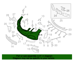 Genuine OEM Bumper Cover | 212-880-33-40-9999 | Fits Select 2010-2013 ...