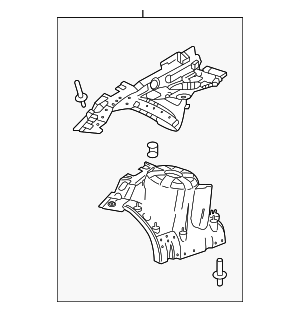 84713674 - Front Driver Side Wheelhouse Panel 2020-2024 Cadillac CT4 ...