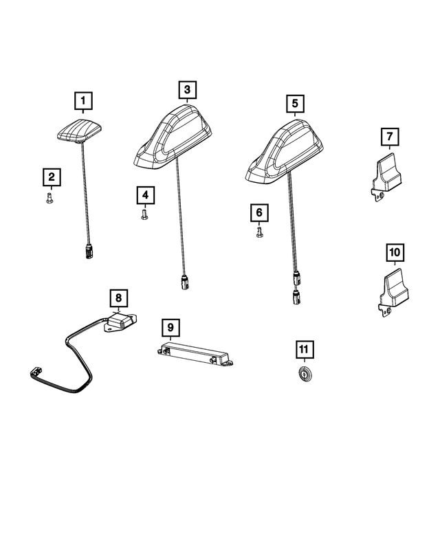 2017-2024 Mopar Satellite Antenna 68293977AA | My Mopar Parts