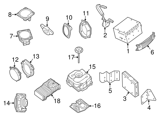 2013-2014 Nissan Pathfinder Amplifier 28061-3KG0A | TascaParts.com