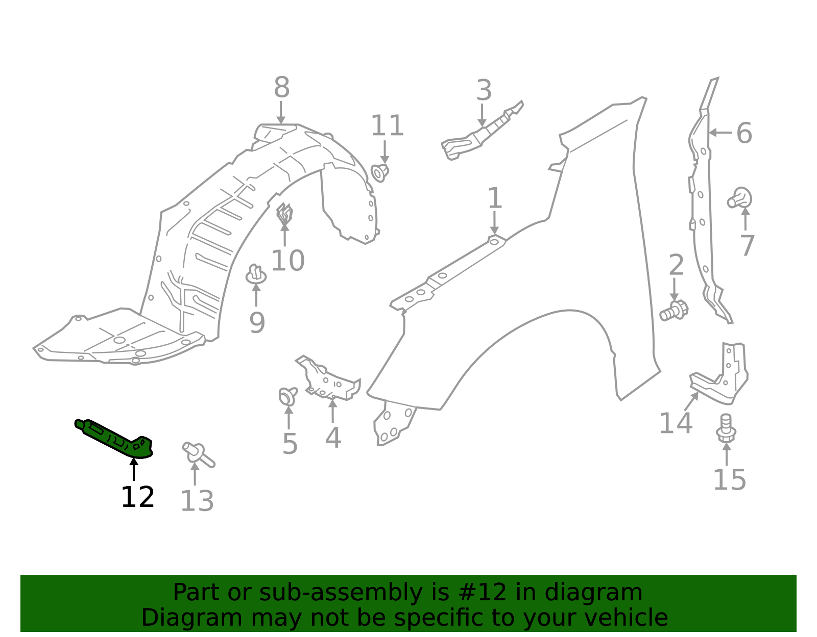2023-2025 Nissan Altima Fender Liner Extension 63865-9HF0A | Team ...