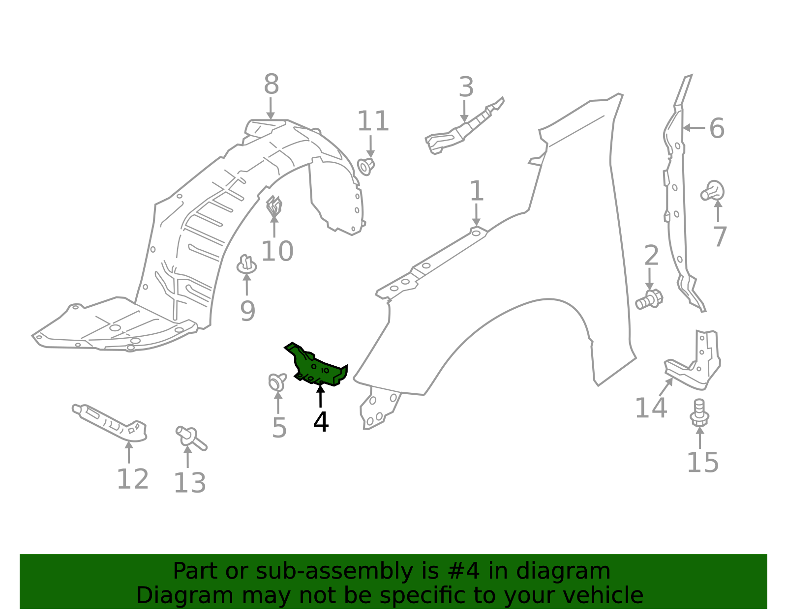 2019-2025 Nissan Altima Fender Mtg Bkt F3180-6CAMA | OEM Parts Online