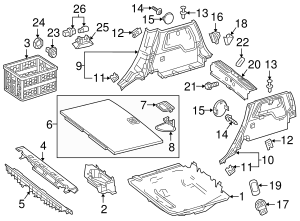 2015-2017 Mercedes-Benz Rear Body Trim 246-690-00-41-9H68 | Keyes ...