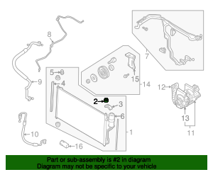 2004-2009 Nissan Condenser Assembly Insulator 92118-7Y000 | Ziegler ...