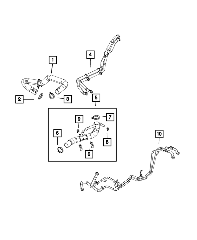 2019-2022 Ram 1500 Radiator Inlet Hose 68268587AE | Mopar Estores