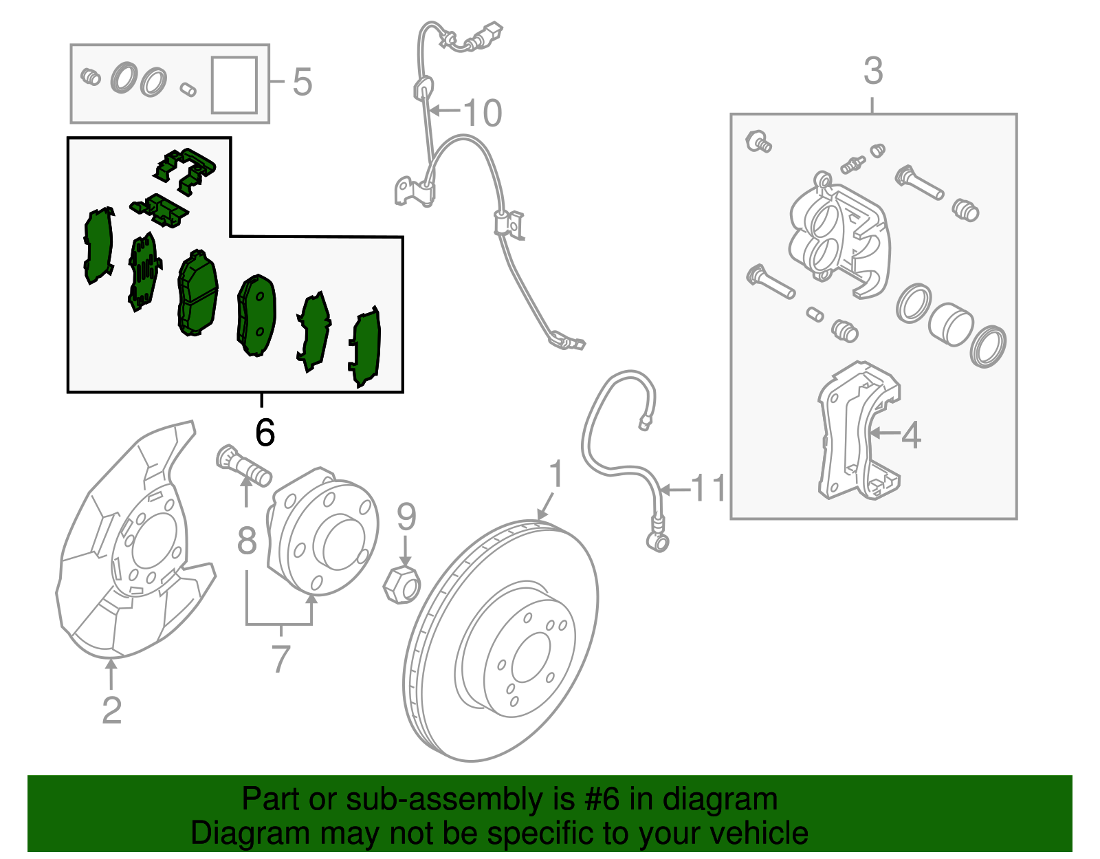 2010-2018 Subaru Brake Pads Front 26296SC011 | OEM Parts Online