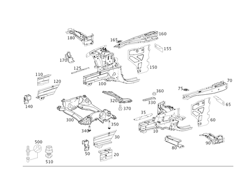 Wheel Well, Front Axle Carrier for 2014 Mercedes-Benz GLK350 | Mercedes ...