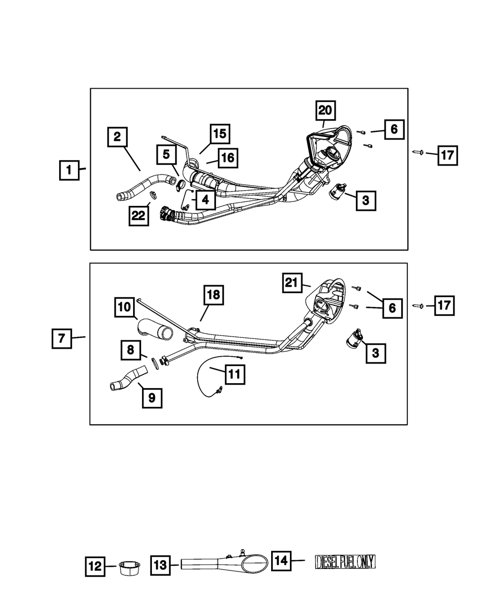 2020-2025 Ram Fuel Filler Tube 57008476AD | Mopar OEM Parts Outlet