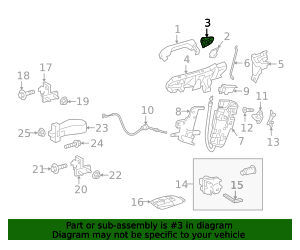 099-766-17-00-9859 - Interior Door Handle Screw Cap 2019-2023 Mercedes ...
