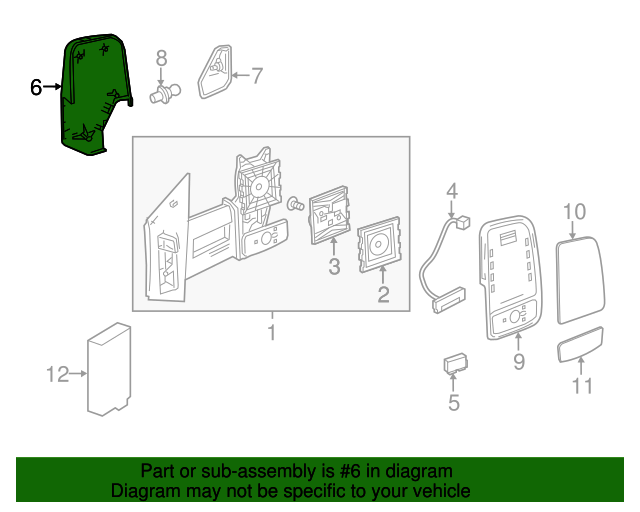 000-811-11-22 - Mirror Cover 2010-2020 Mercedes-Benz | Mercedes-Benz ...