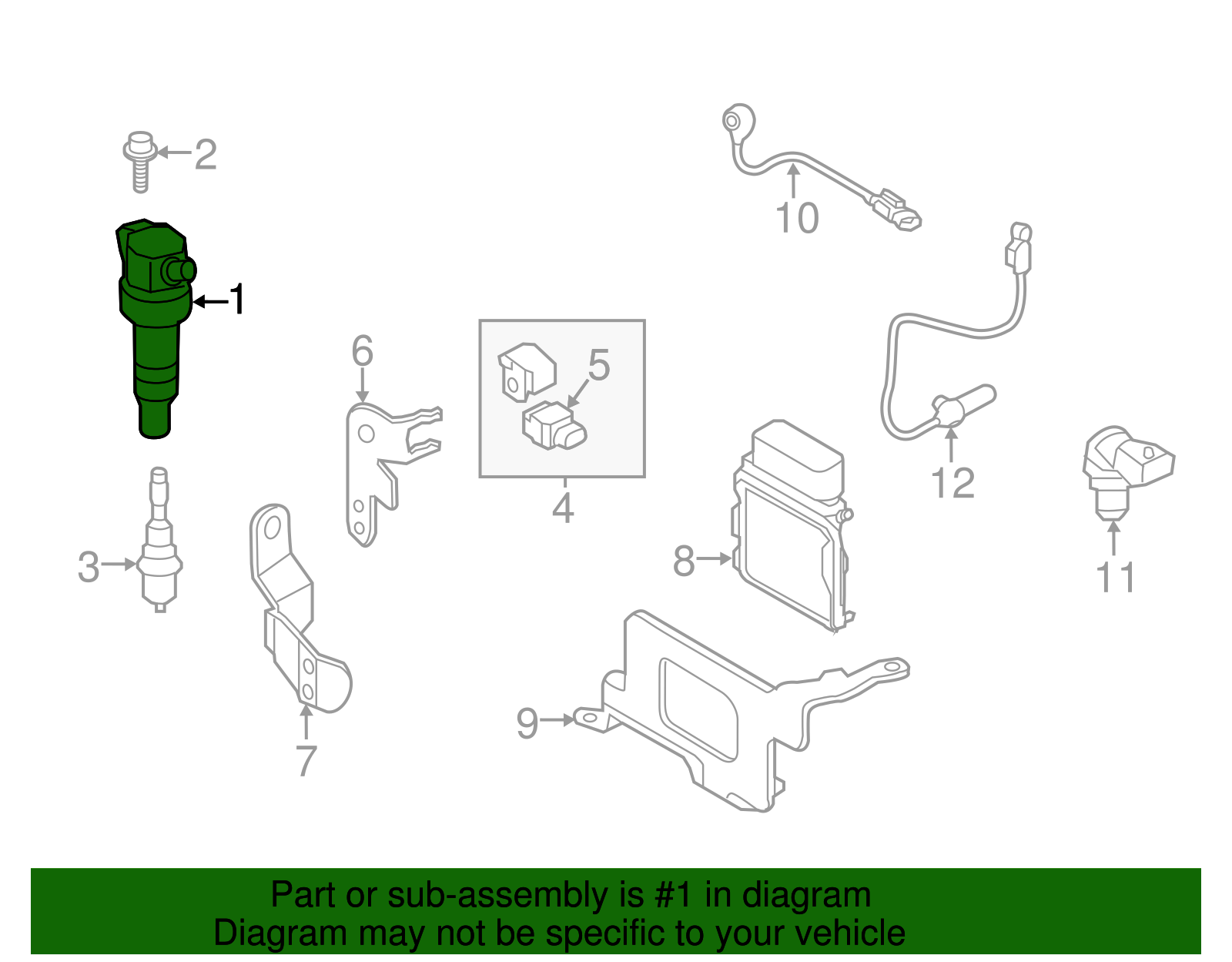 Genuine Ignition Coil for 2012-2020 Hyundai | Part# 27301-2B100 ...