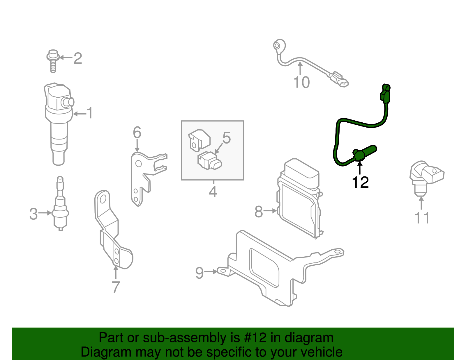 Genuine Crankshaft Position Sensor for 2011-2021 Hyundai | Part# 39180 ...
