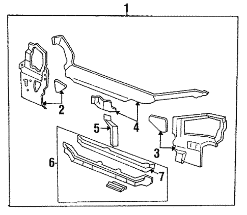 Radiator Support for 1995 Honda Civic del Sol | Honda Parts Online