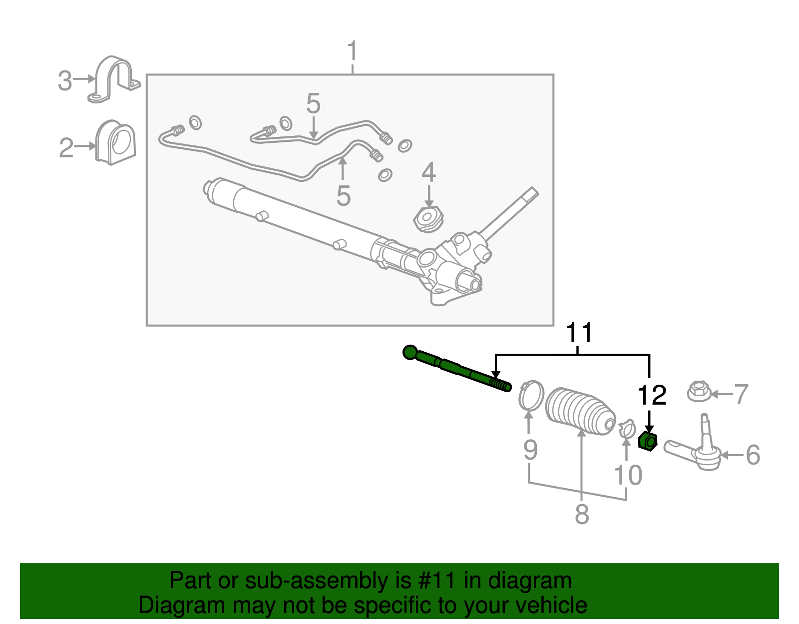 2010-2015 Chevrolet Camaro Steering Linkage Inner Tie Rod End 92227430 ...