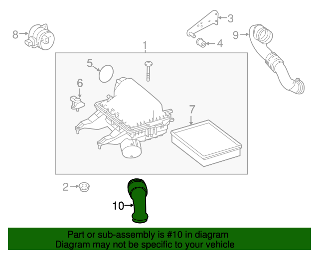 906-528-00-24 - Intake Hose 2010-2023 Mercedes-Benz | Mercedes-Benz USA ...
