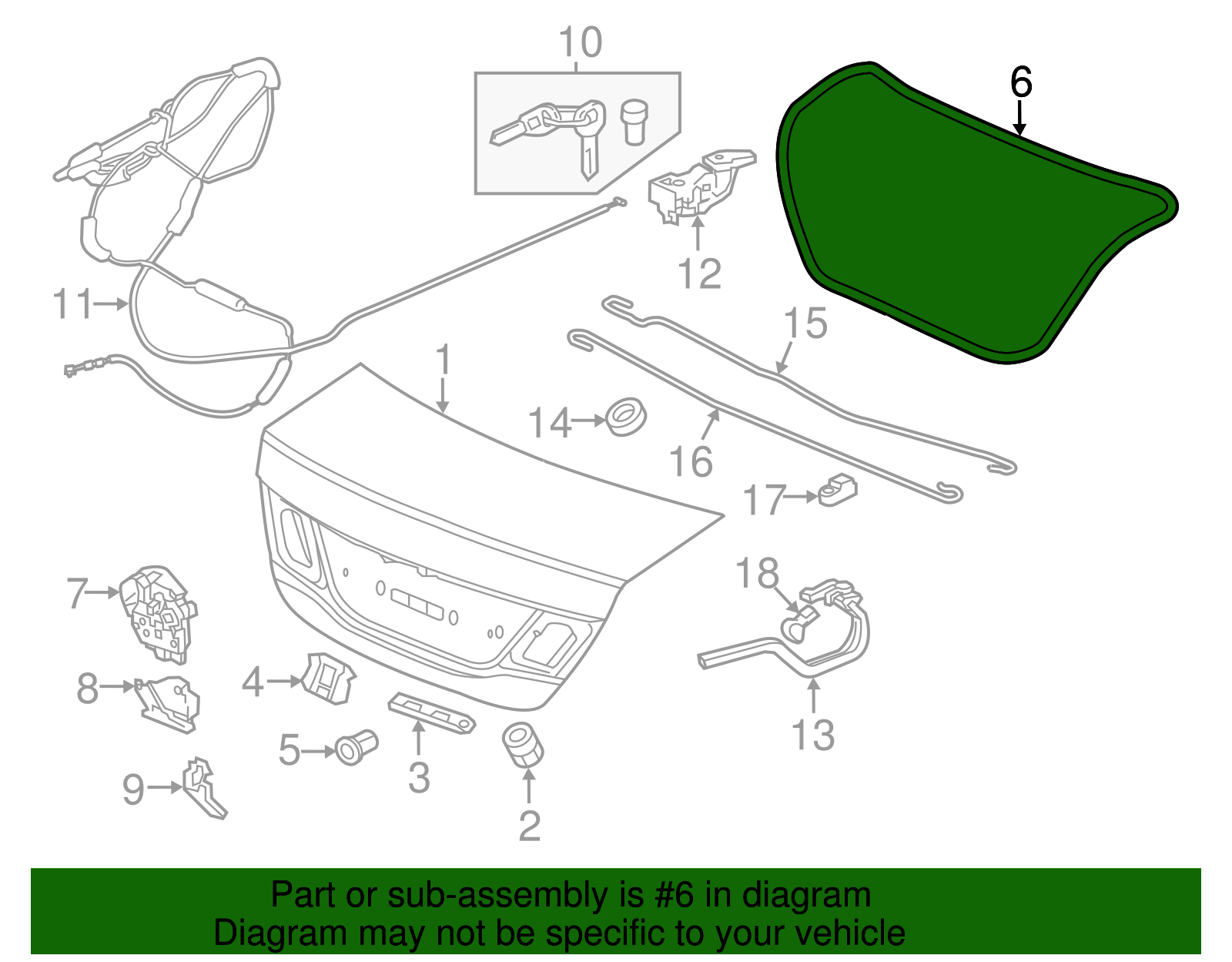 74865-TR3-A01 - Weatherstrip Trunk Lid - 2012-2015 Honda Civic | Honda ...