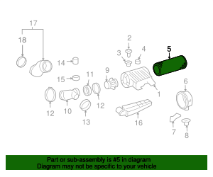 22909882 - Air Filter 2001-2015 GM | GMPartsNow