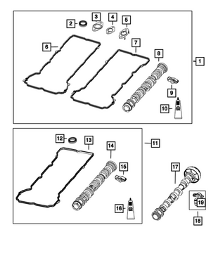 2016-2025 Mopar Exhaust Camshaft, Right Side 05048030AD | My Mopar Parts
