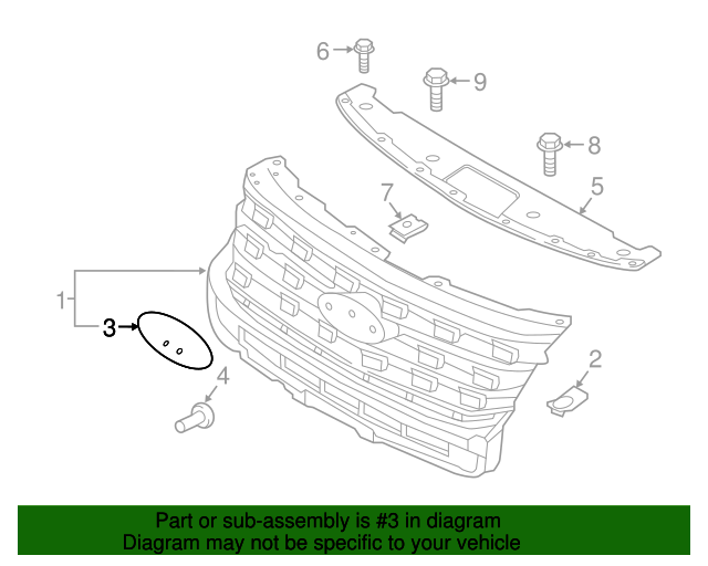2016-2020 Ford OEM NEW 2011-2016 Ford F-250 Super Duty Ornament FB5Z ...