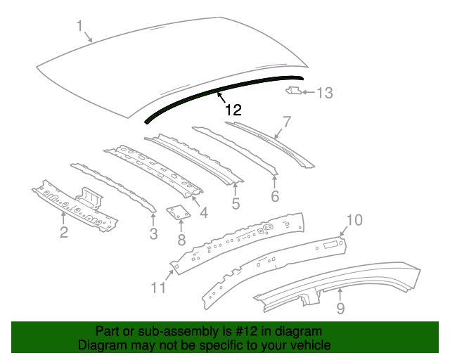 Drip Molding - 2014-2019 Toyota Corolla (75555-02210) | Toyota of El ...