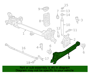 2019 Ram 2500 Trailing Arm - Driver's Side (LH) 68349157AD | TascaParts.com