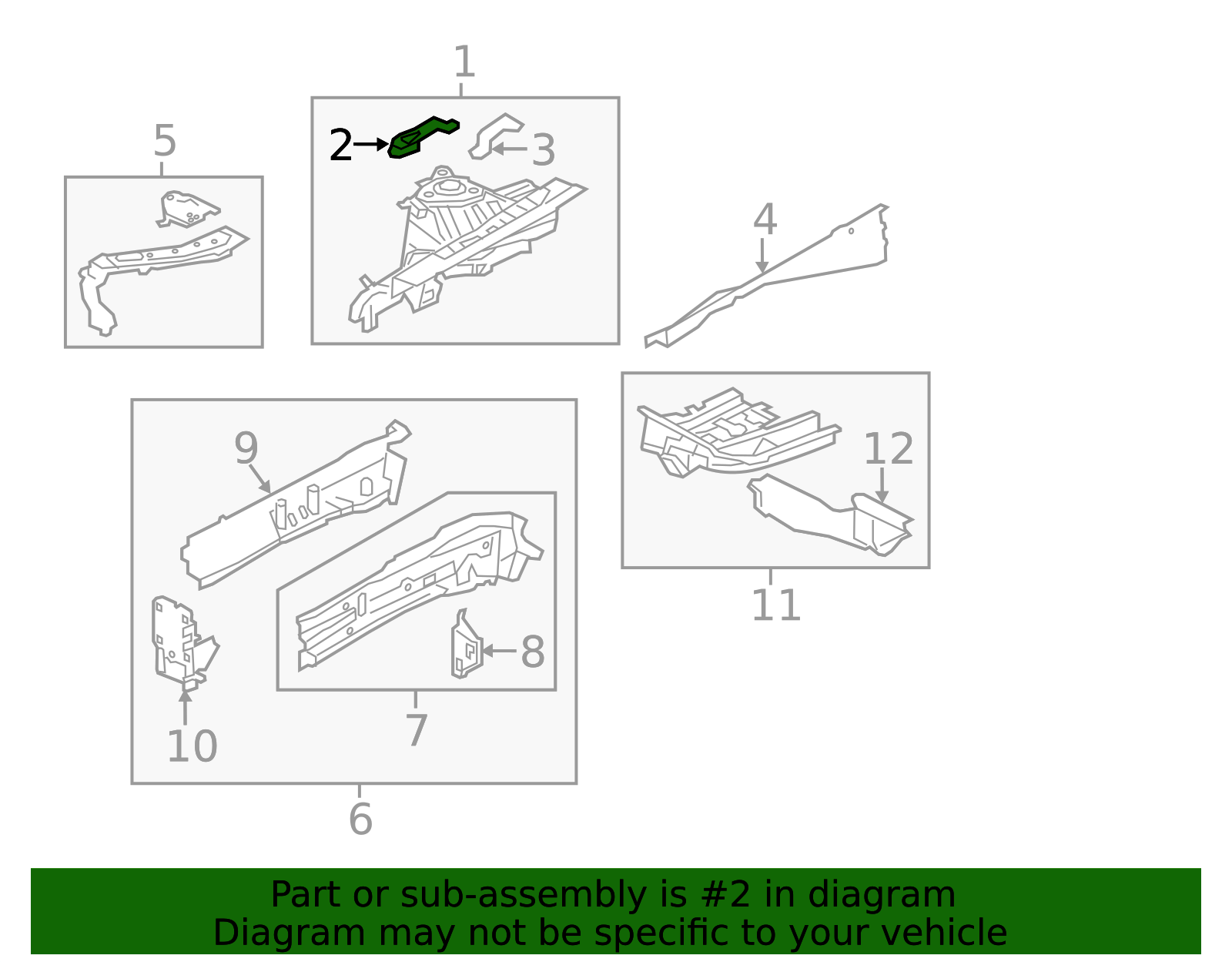 GHP9-54-22Y - Apron Assembly Bracket 2014-2021 Mazda 6 | Florida Mazda Parts