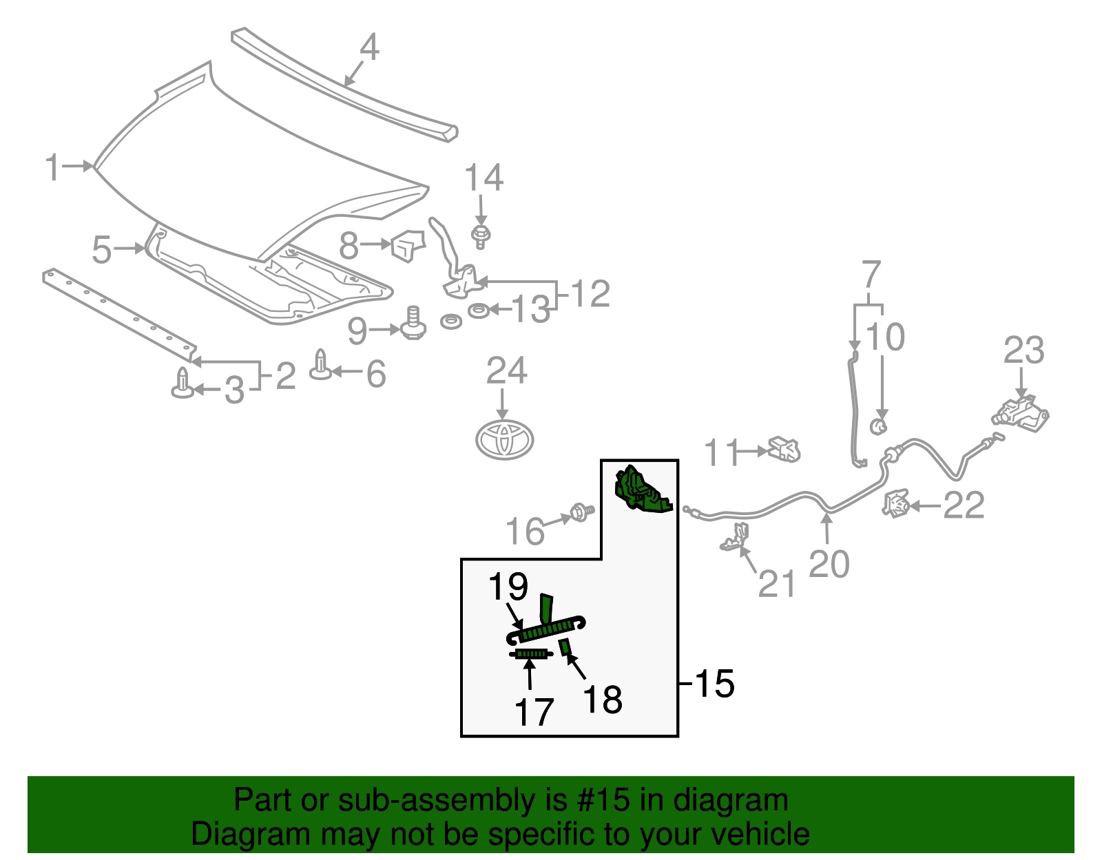 2004-2009 Toyota Prius Lock 53510-47060 | Toyota OEM Parts Online
