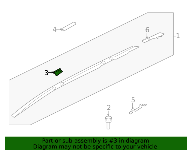 2023-2024 Nissan Rogue Roof Rack Cap 73882-6RR0B | OEM Parts Online