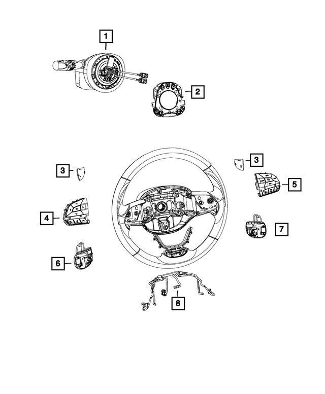 2016-2017 Jeep Grand Cherokee Steering Column Module 5VN54LU5AE | Mopar ...